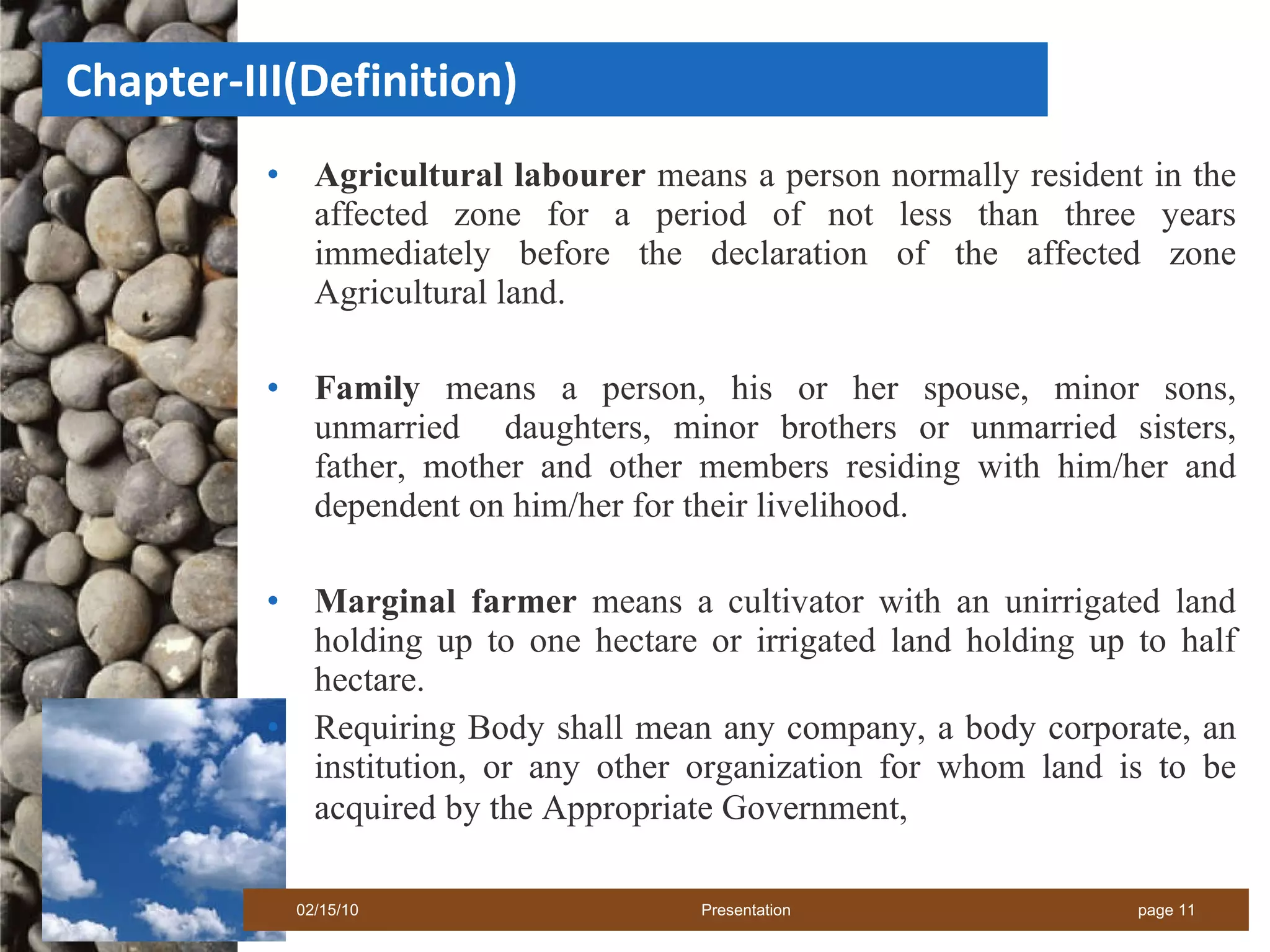 National scenario on rehabilitation and resettlement | PPT
