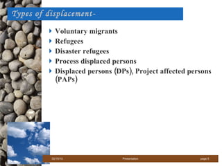 National scenario on rehabilitation and resettlement | PPT