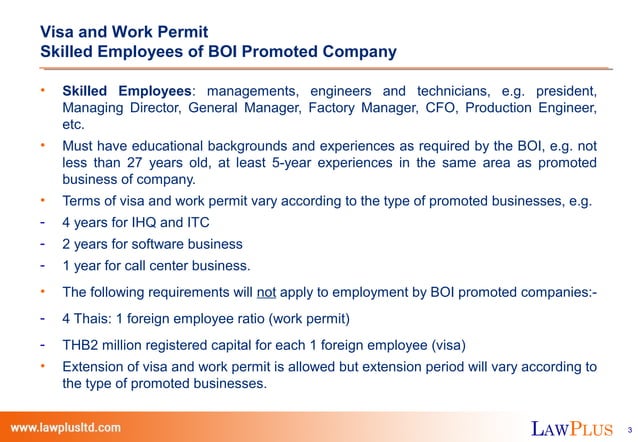 Visa and Work Permit for Employees of BOI Promoted Company | PPT ...