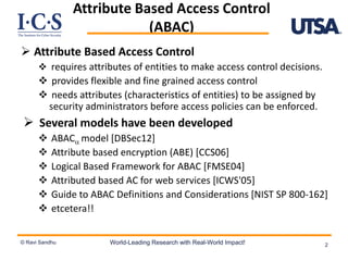 Attribute Based Access Control and Administrative Model | PPT