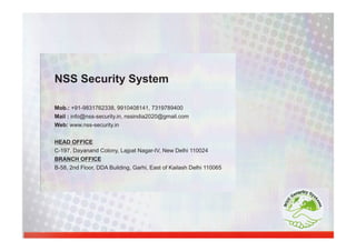 NSS Security System Comapny Profile | PDF