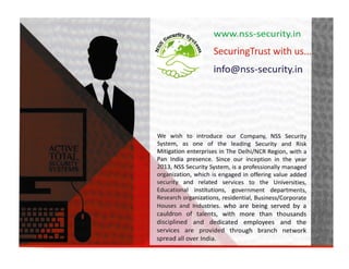 NSS Security System Comapny Profile | PDF