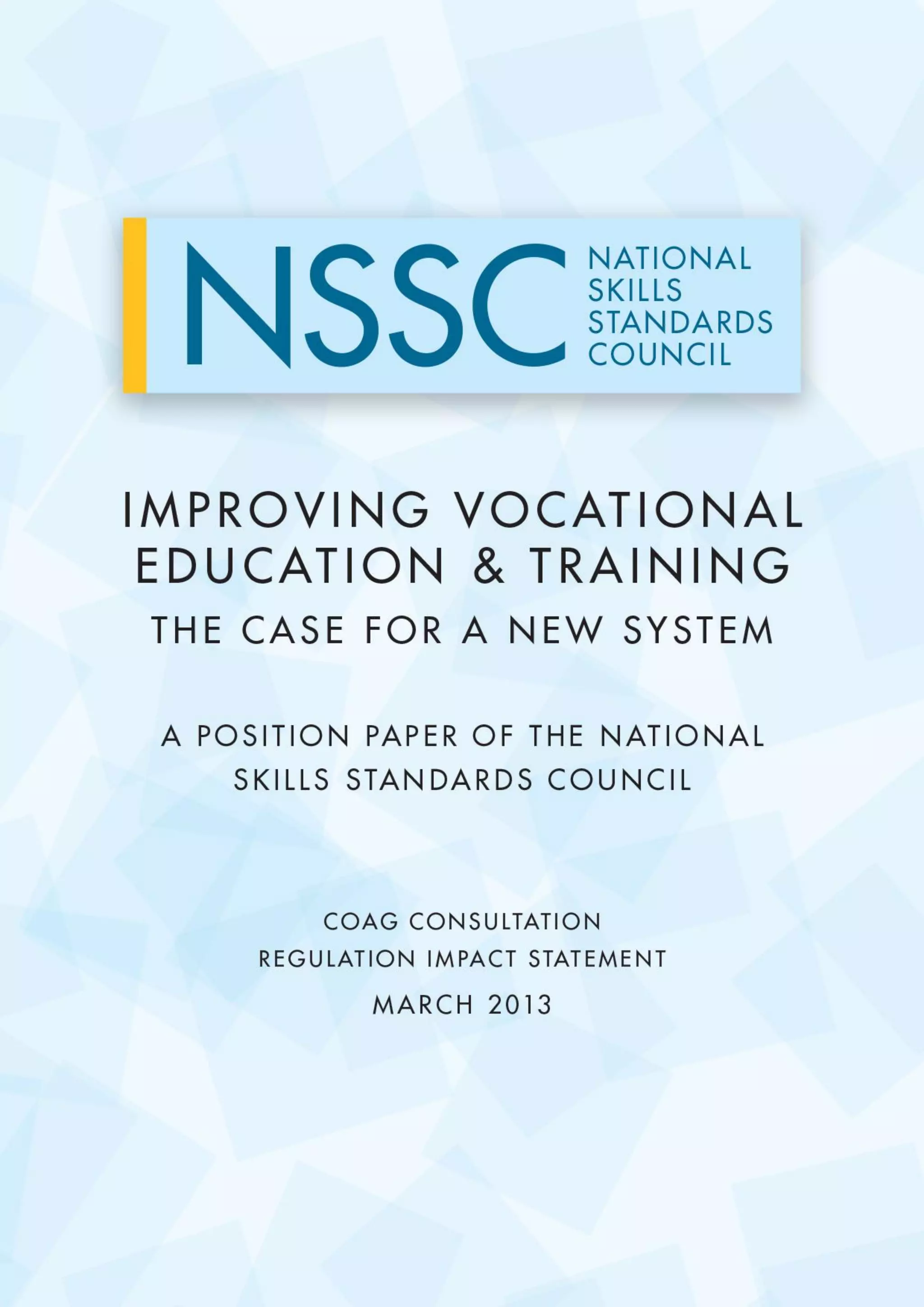 Nssc position paper | PDF