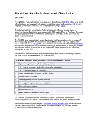 Nssecdetails (1) | DOC