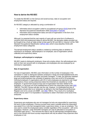 Nssecdetails (1) | PDF