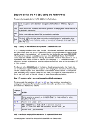Nssecdetails (1) | PDF