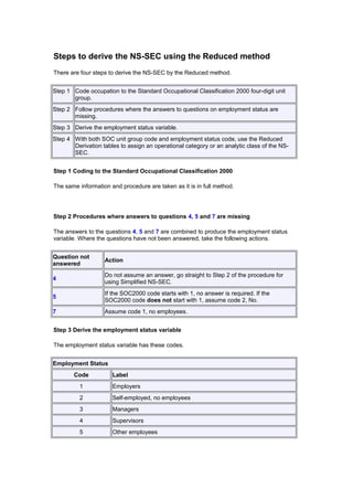 Nssecdetails (1) | PDF