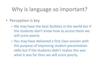 NSS language – Effective use of language for students. | PPT