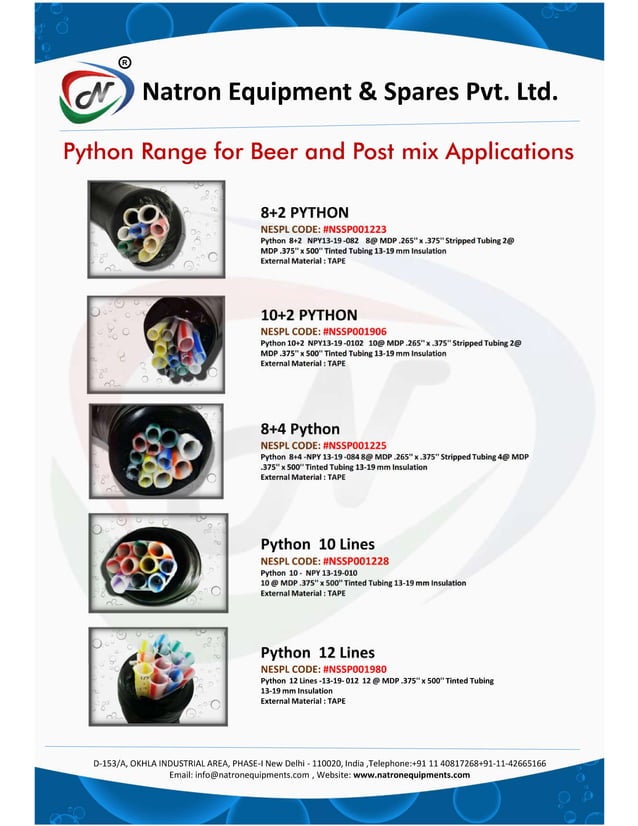 Beer Python Tubing lines | PDF