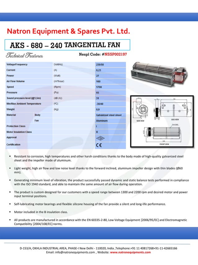 TANGENTIAL FAN | PDF