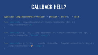 Solving callback hell with good old function composition | PPT