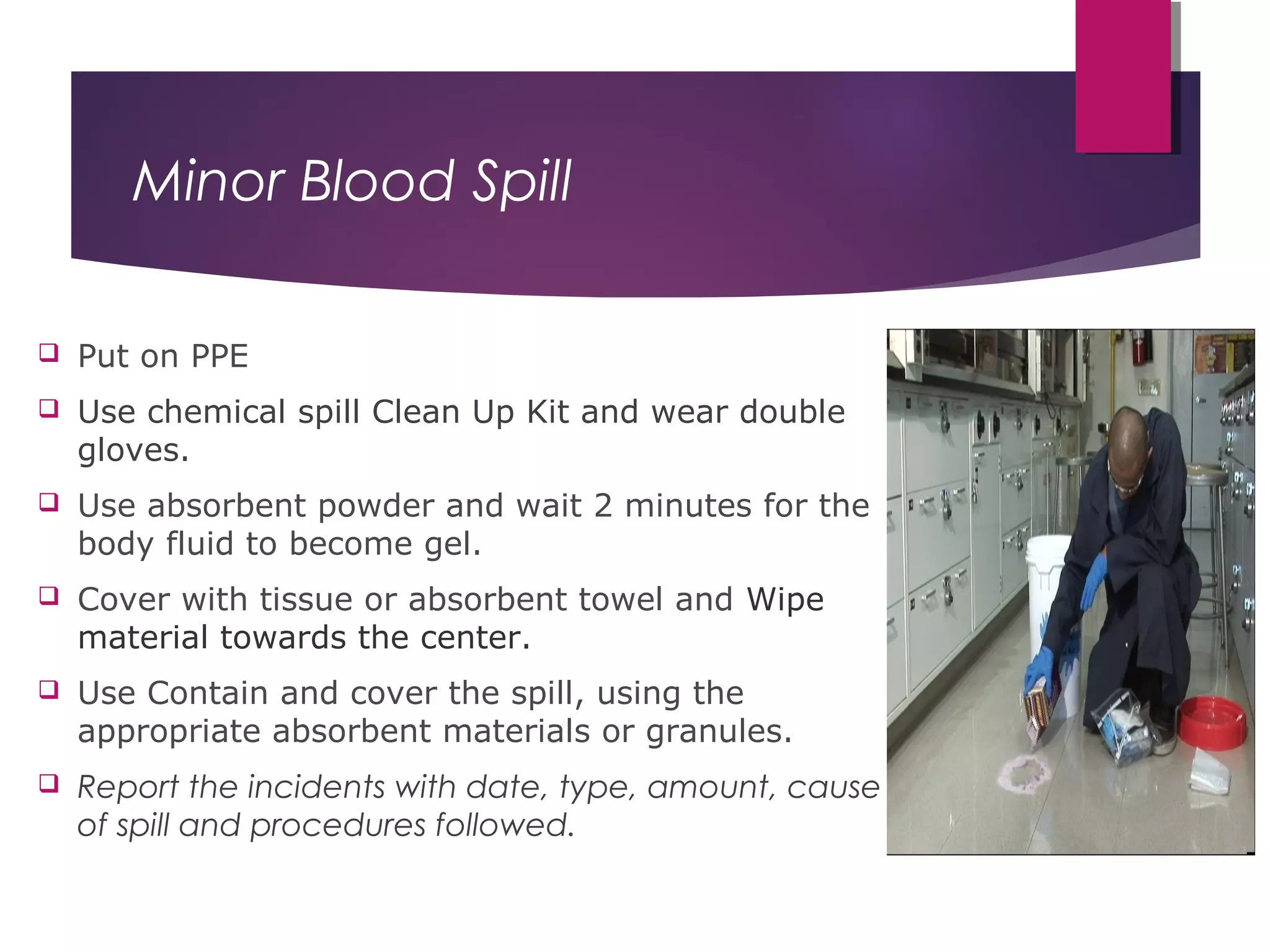 Needle stick, splash, spill | PPT | First Aid | Injuries