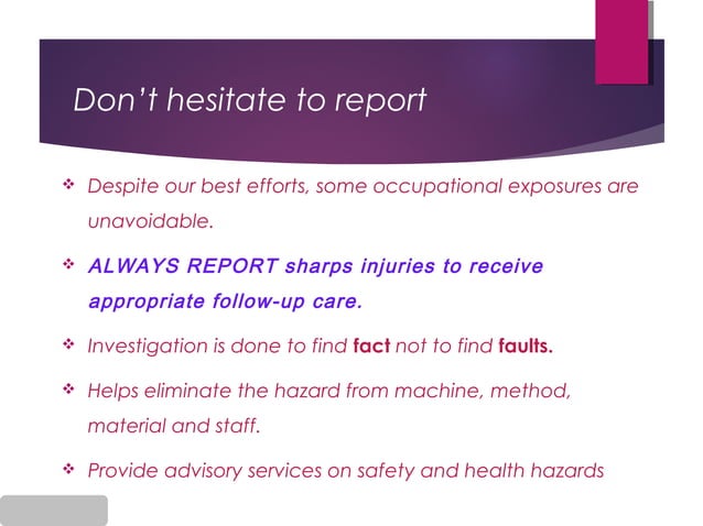 Needle stick, splash, spill | PPT | First Aid | Injuries