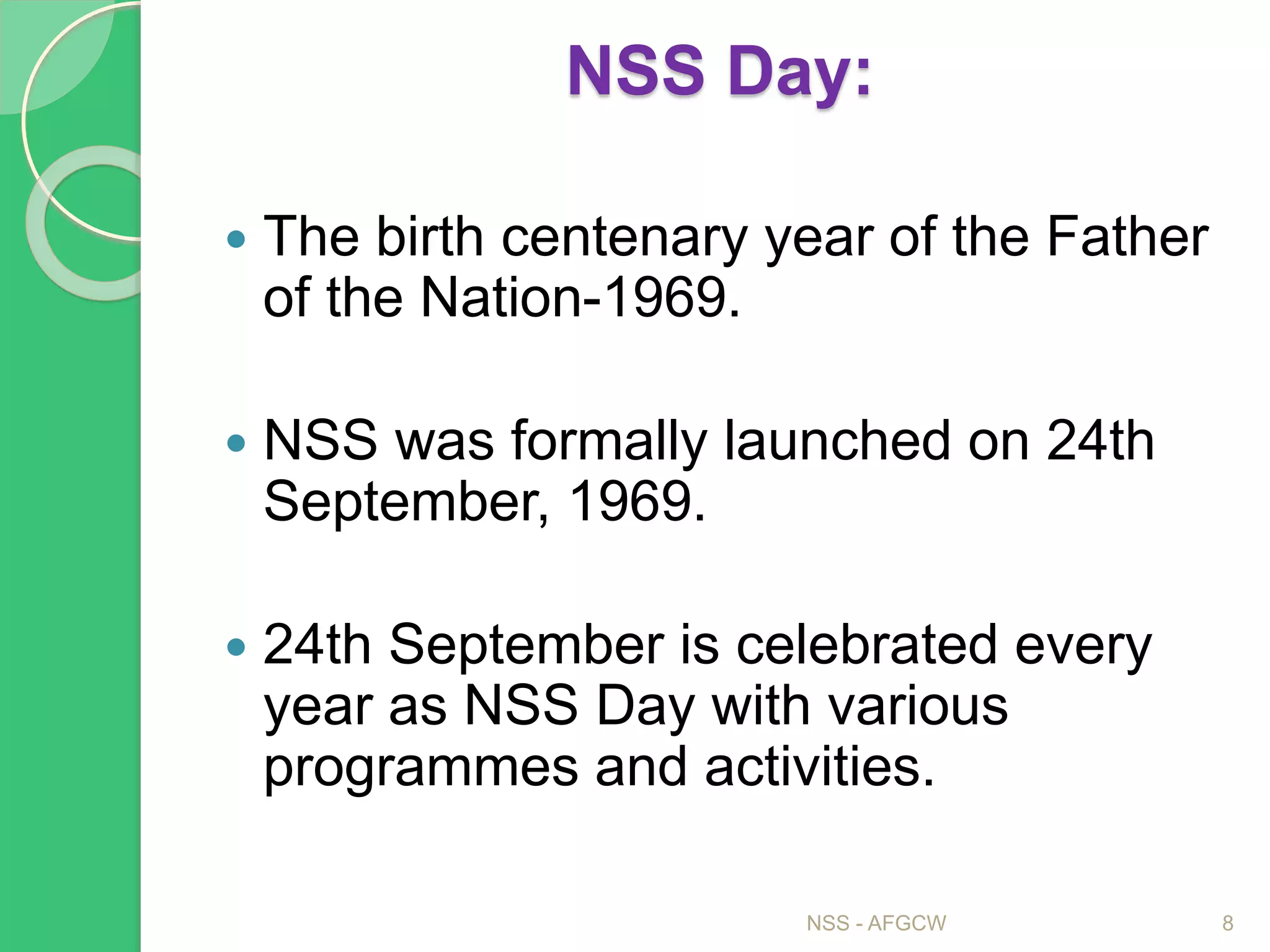 NSS PPT FOR NAAC PEER TEAM VISIT | PPTX