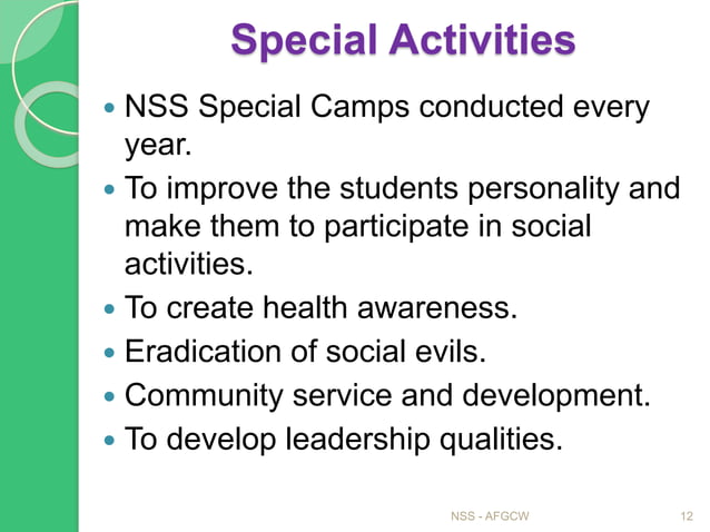 NSS PPT FOR NAAC PEER TEAM VISIT | PPTX