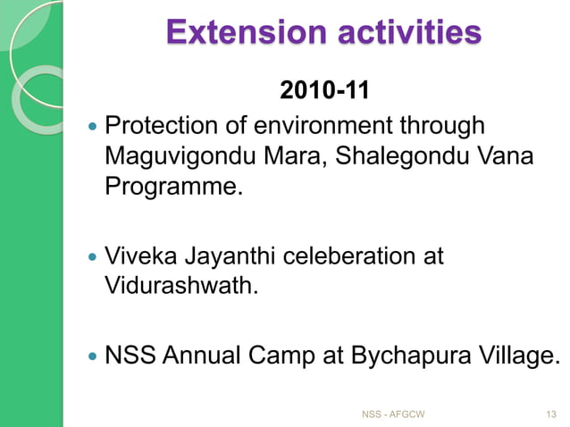 NSS PPT FOR NAAC PEER TEAM VISIT | PPTX