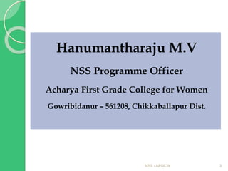 NSS PPT FOR NAAC PEER TEAM VISIT | PPTX