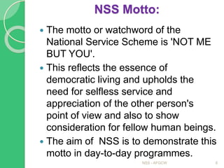 NSS PPT FOR NAAC PEER TEAM VISIT | PPTX