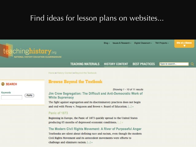 Integrating Content Resources & Technology into Social Studies Class