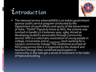 Nss PROJECT to encourage people to speak in english | PPTX