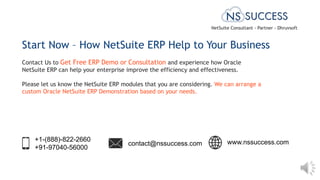 Nssuccess: NetSuite ERP Solution Partners India & USA | PPTX
