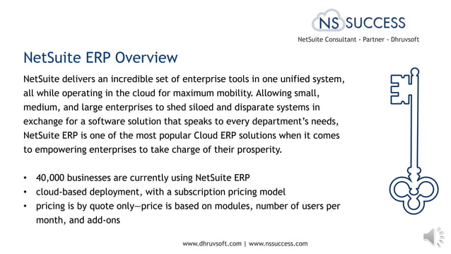 Nssuccess: NetSuite ERP Solution Partners India & USA | PPTX