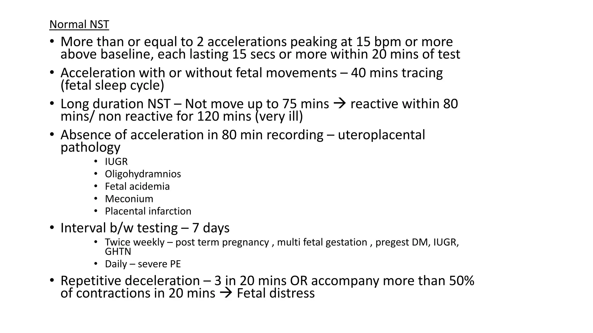 Non stress test gynaecology presentation | PPTX