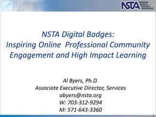NSTA Digital Badges: Inspiring Online Professional Community Engagement ...