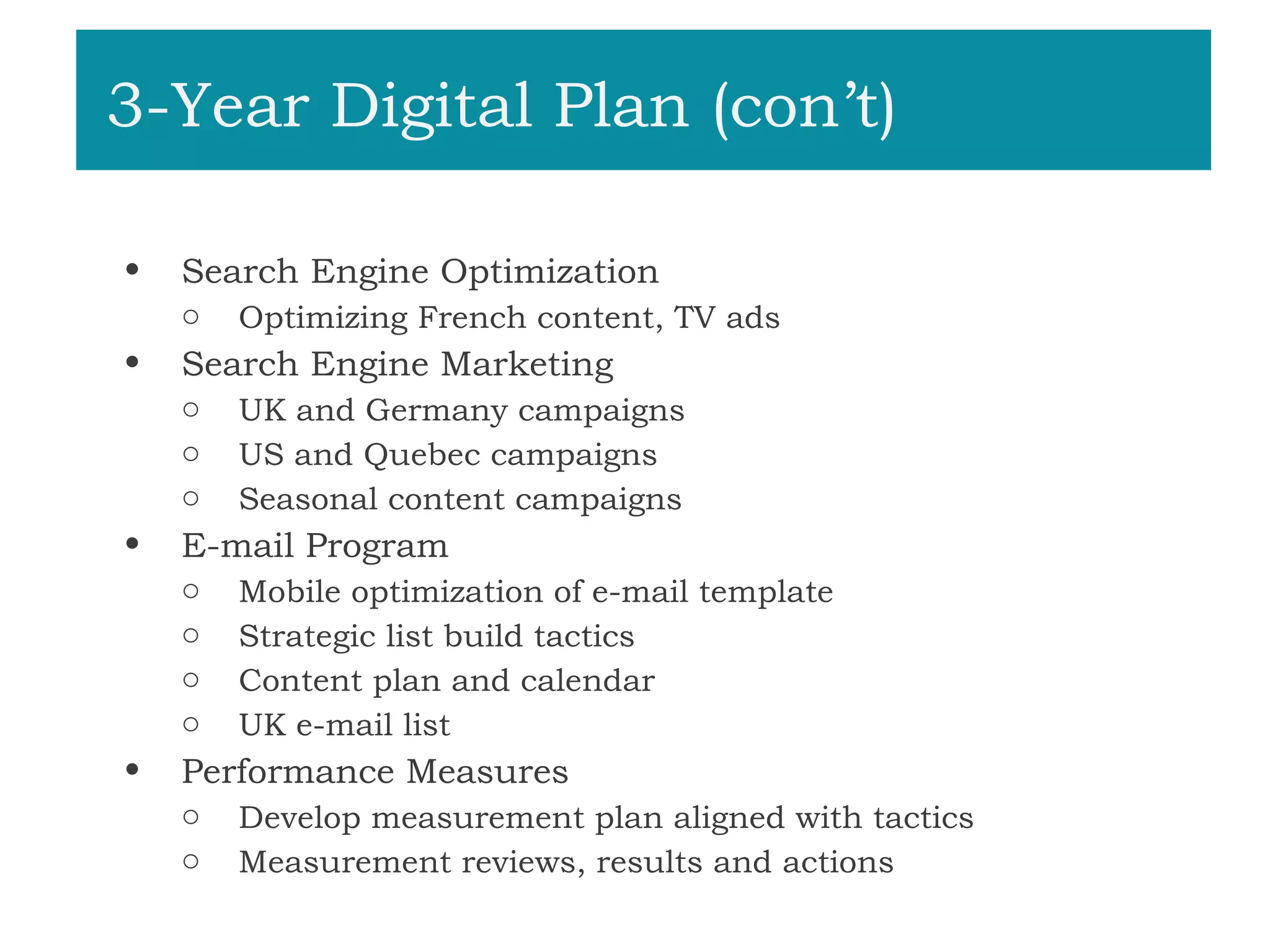 NSTA digital marketing plan | PPT