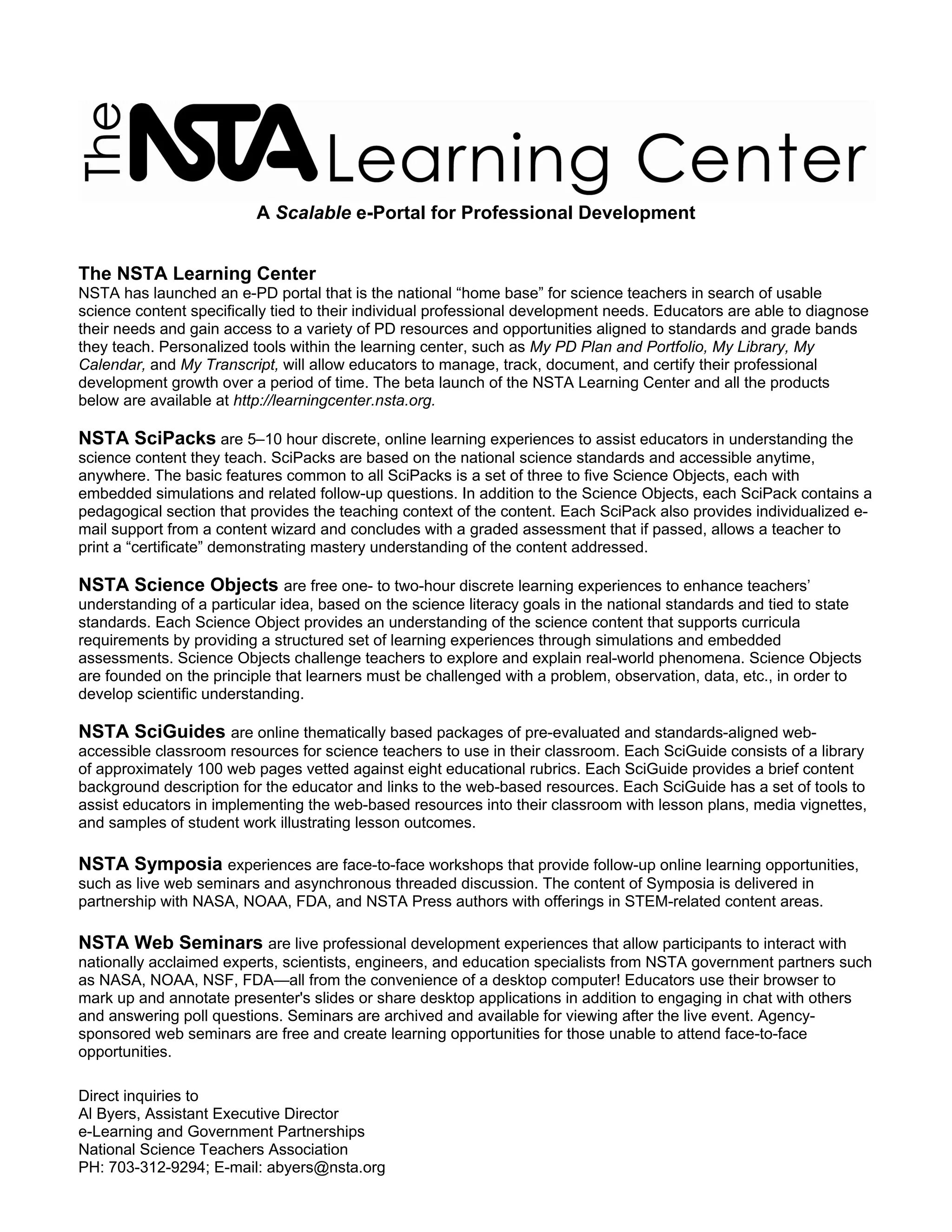 Nsta Learning Center | PDF