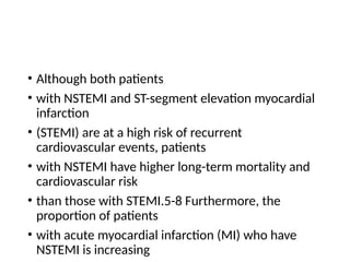 Non ST elevated myocardial infarction in oat | PPTX