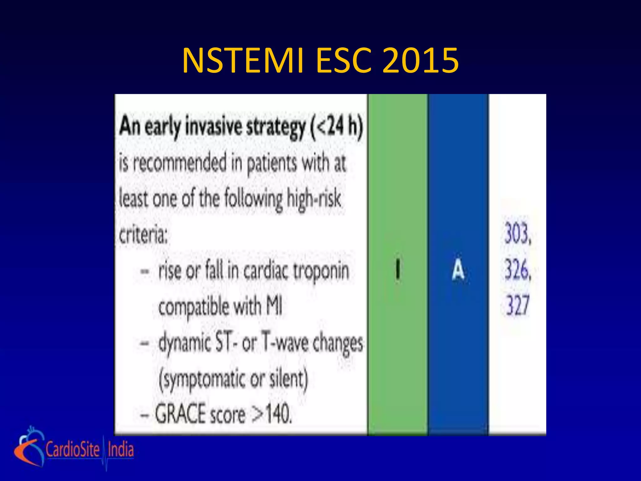 NSTEMI Invasive Treatment: Rationale and Timing | PPTX
