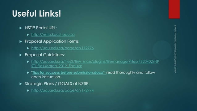 Nstip portal training workshop strategic research proposal submission ...