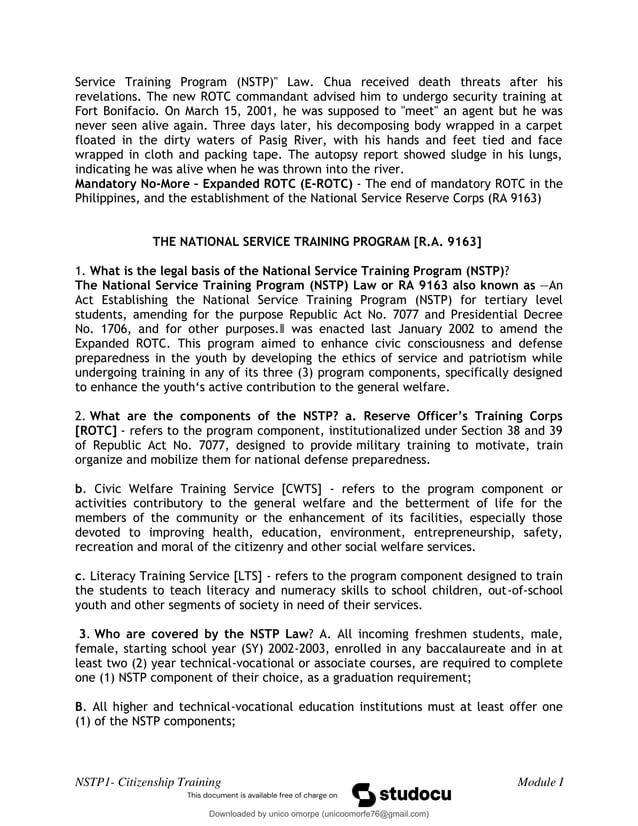 nstp-1-module-1-citizenzhip-training.pdf | Education