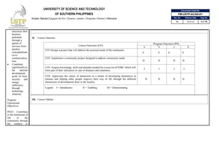 Final Narrative and Accomplishment Report for NSTP 2: Community ...