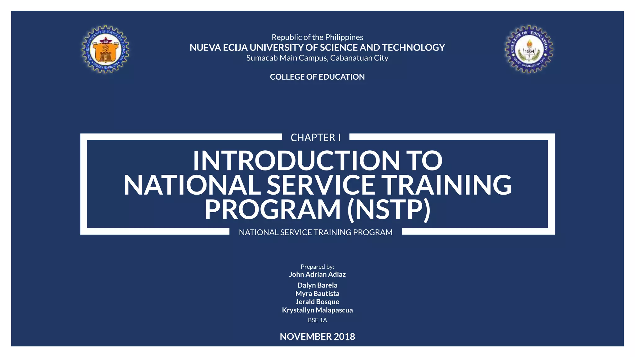 Introduction to NSTP | PPTX