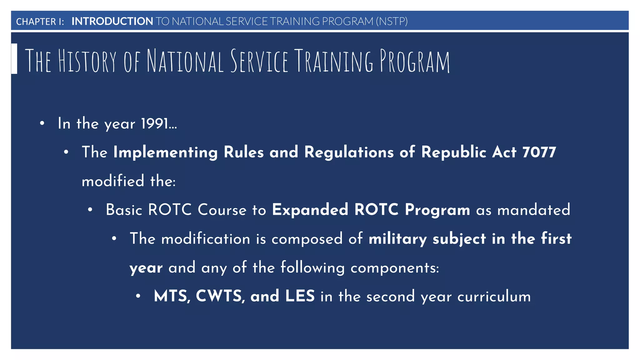 Introduction to NSTP | PPTX
