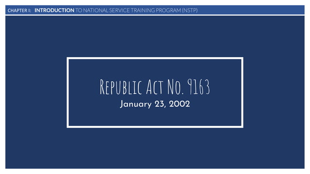 Introduction to NSTP