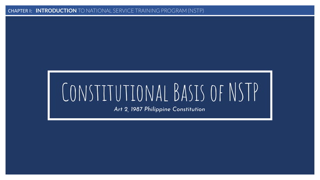 Introduction to NSTP