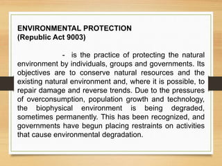 NSTP 1 Enviromental Protection and 7 Principles | PPTX
