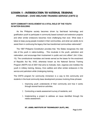 NSTP-MODULES (1).pdf- joselito rapsingss | PDF