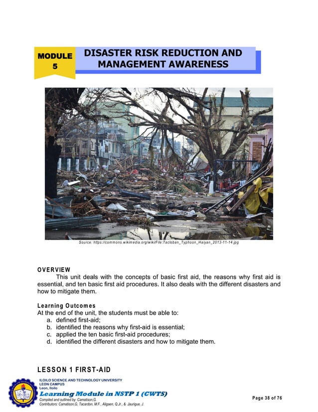 NSTP 1 Civic Welfare Training Service Module | PDF