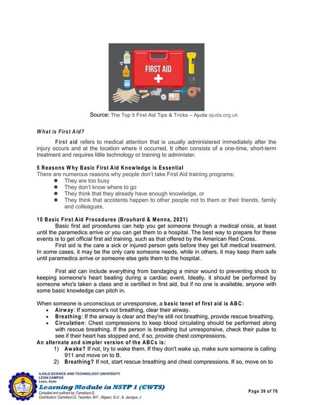 NSTP 1 Civic Welfare Training Service Module | PDF