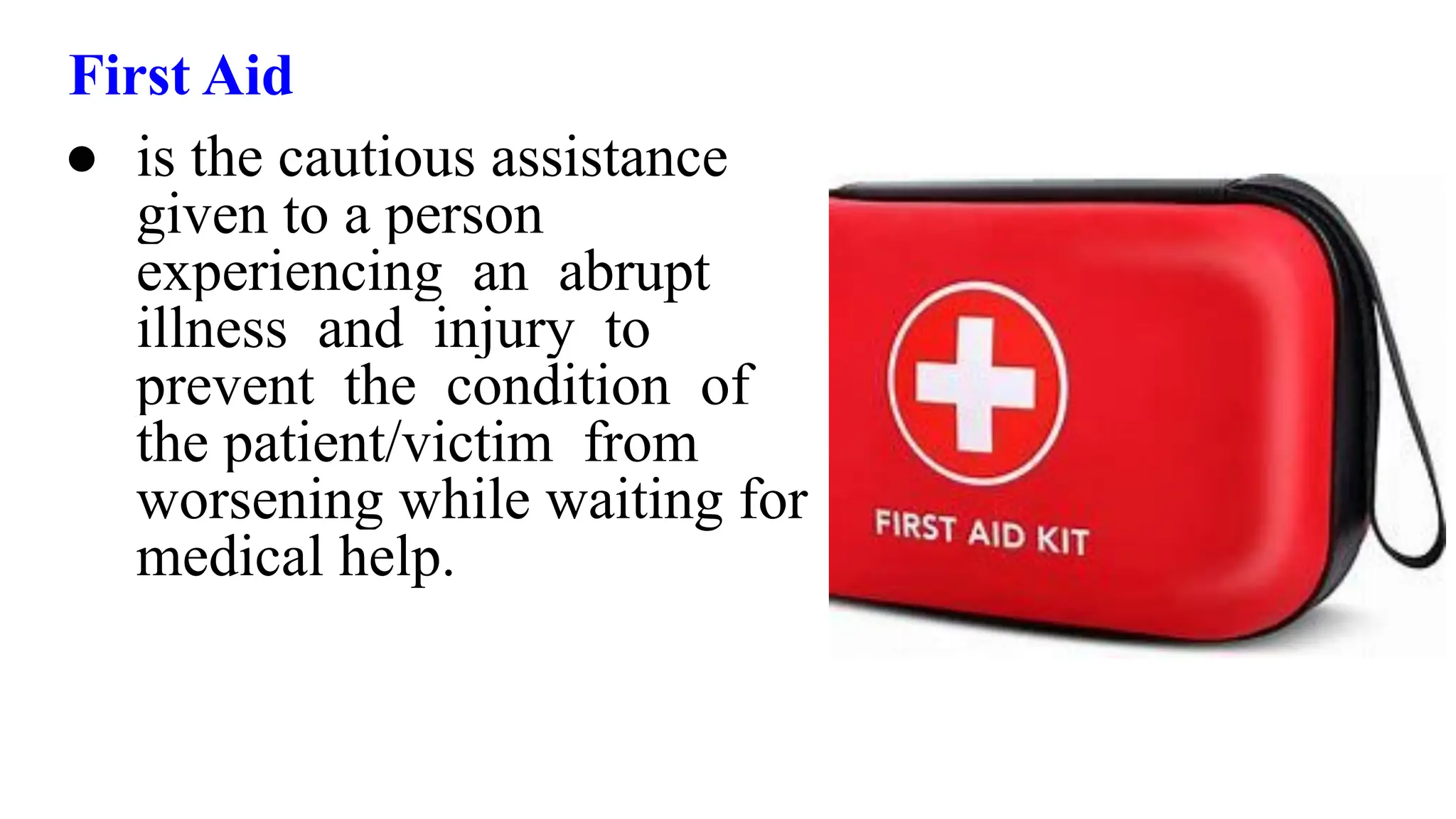 Importance of First Aid and Emergency Management | PPT