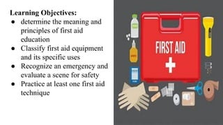 Importance of First Aid and Emergency Management | PDF