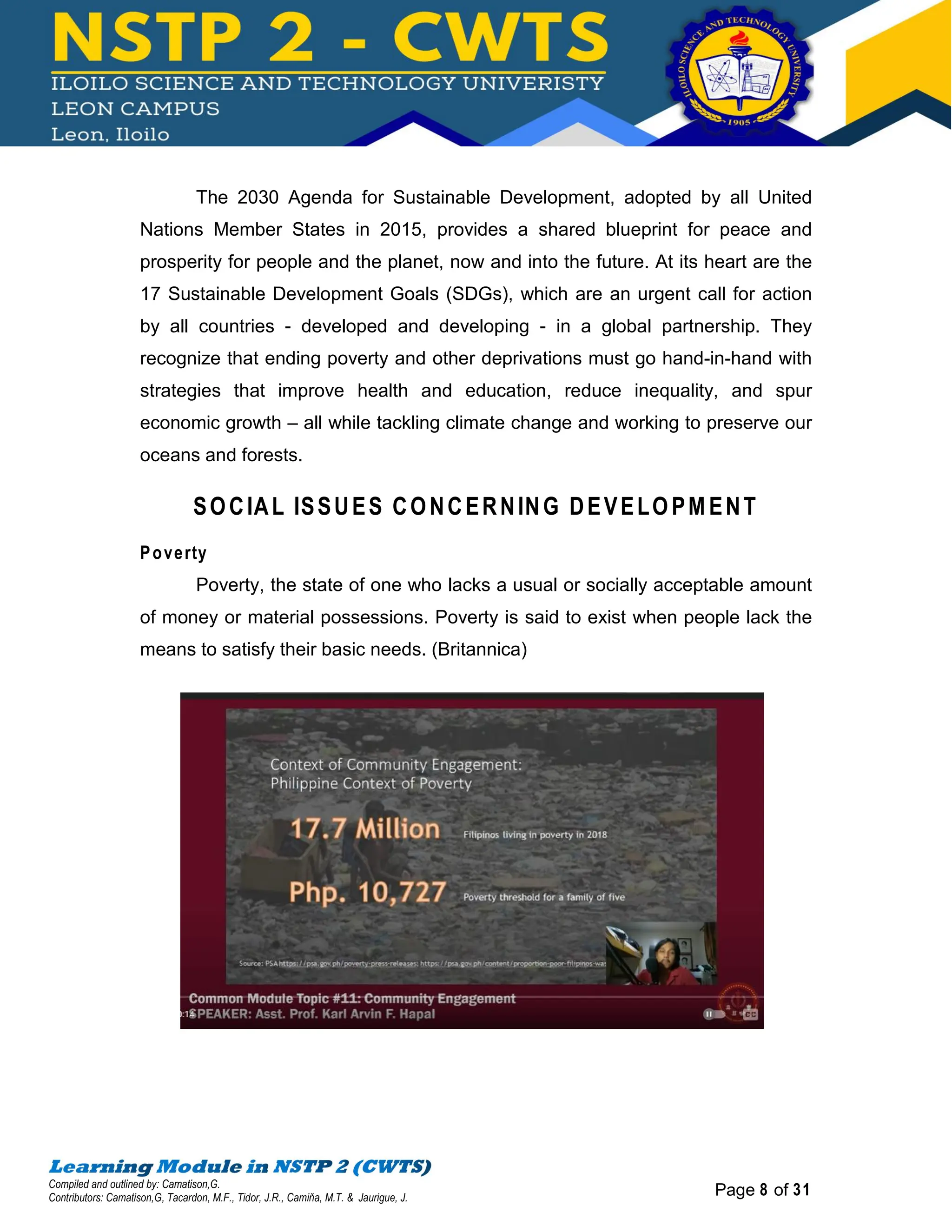NSTP 2 CIVIC WELFARE TRAINING SERVICE MODULE | PDF