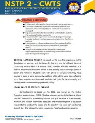 NSTP 2 CIVIC WELFARE TRAINING SERVICE MODULE | PDF