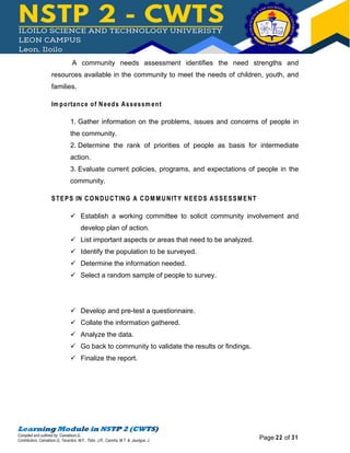 NSTP 2 CIVIC WELFARE TRAINING SERVICE MODULE | PDF