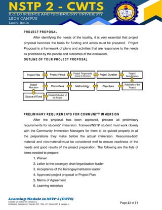 NSTP 2 CIVIC WELFARE TRAINING SERVICE MODULE | PDF