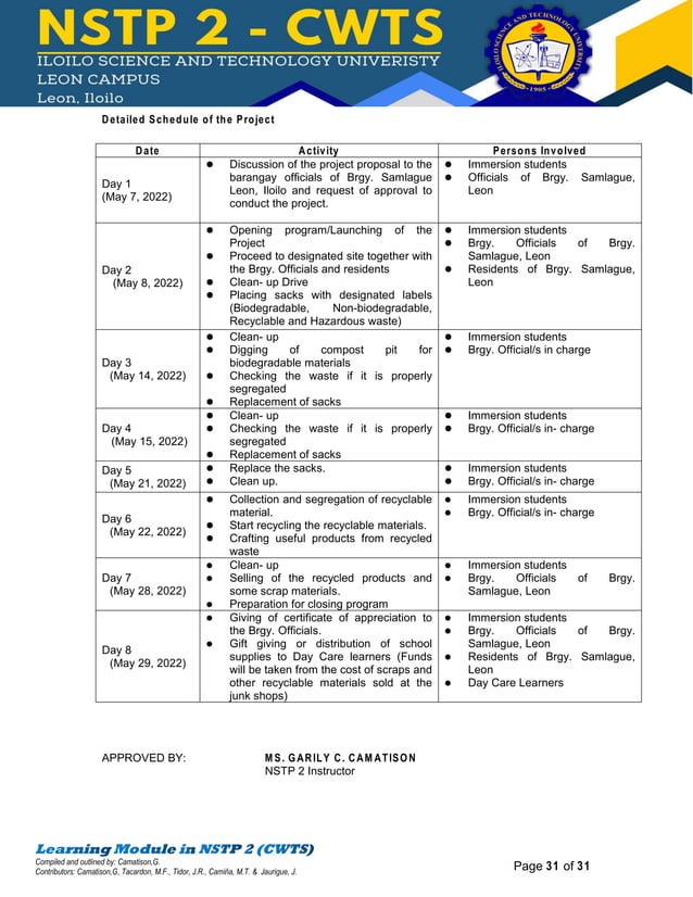 NSTP 2 CIVIC WELFARE TRAINING SERVICE MODULE | PDF